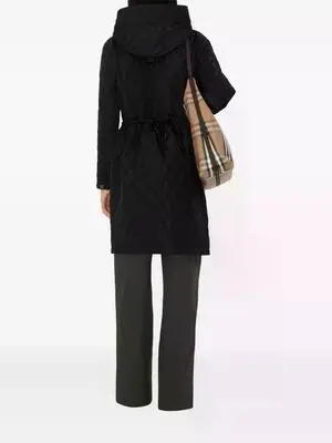 Burberry Quilted Parka Coat - Black