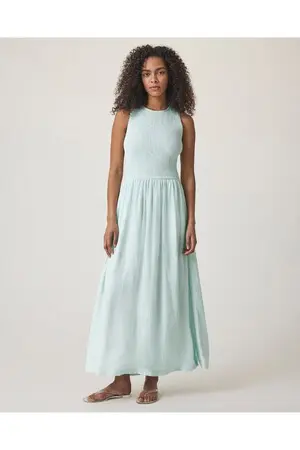 Splendid Striped Smocked Maxi Dress