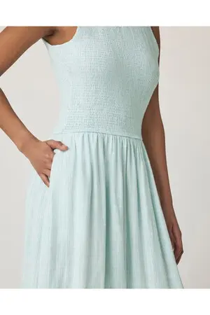 Splendid Striped Smocked Maxi Dress