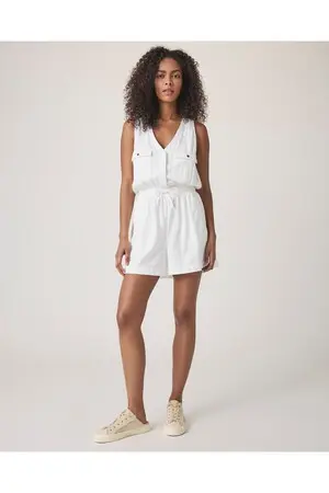 Splendid Adelina Twill Romper - White