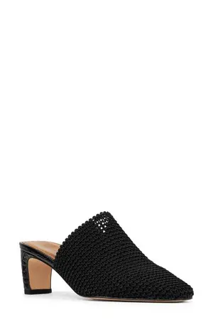 DONALD PLINER Block Heel Mule - Black