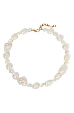 Nadri London Baroque Pearl Collar Necklace - Gold