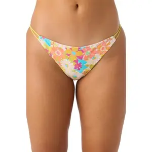 O'Neill Brasilia Floral Bondi Bikini Bottoms - Pink Multi Colored