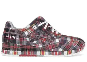 Asics Gel-lyte Iii '07 Remaste Comme Des Garçons Shirt Plaid Sneaker - Red