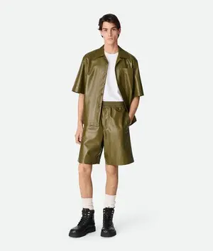 BOTTEGA  VENETA Leather Nappa Shorts