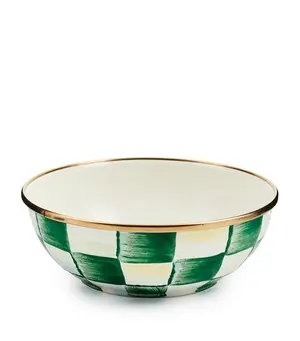MACKENZIE-CHILDS Emerald Check Everyday Bowl - Green