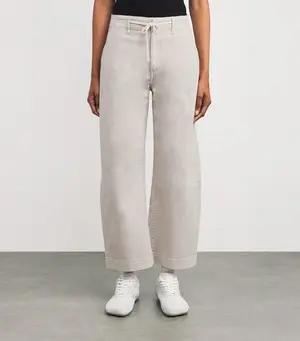 Paige High-rise Barrel-leg Jeans - Beige