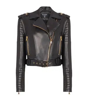 Balmain Leather Biker Jacket