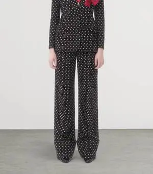 Valentino Garavani Polka-dot Trousers - Black