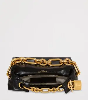 Balmain Mini Leather Sync Shoulder Bag