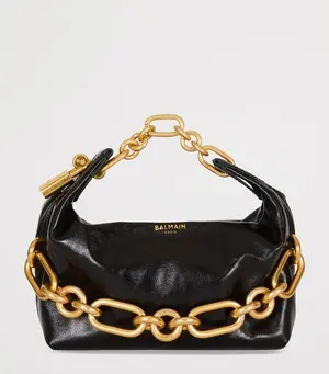 Balmain Mini Leather Sync Shoulder Bag