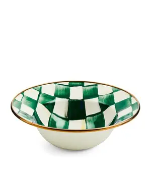 MACKENZIE-CHILDS Emerald Check Breakfast Bowl - Green