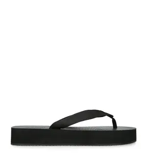 THE ROW Dune Flatform Sandals - Black