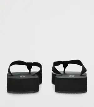 THE ROW Dune Flatform Sandals - Black