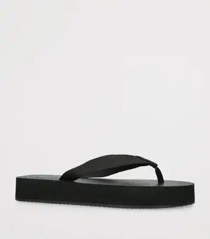 THE ROW Dune Flatform Sandals - Black