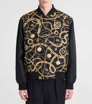 Balmain Silk Reversible Bomber Jacket