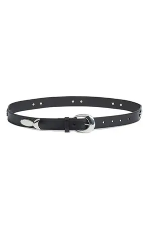 Treasure & Bond Tatum Stud Leather Belt - Black
