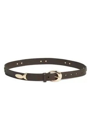 Treasure & Bond Tatum Stud Leather Belt - Brown Java