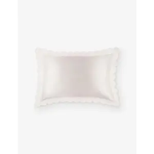 Slip Scalloped-edge Queen Silk Pillowcase 51cm X 76cm - One-color