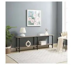 MANHATTAN COMFORT Celine Side Table With 2 Fixe D Shelves