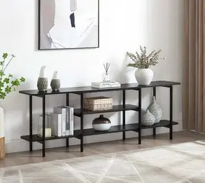 MANHATTAN COMFORT Celine Side Table With 3 Fixe D Shelves