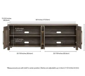 HUDSON&CANAL Chabot Rectangular Tv Stand For Tv 's Up To 75
