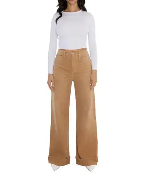 RUDES DENIM High Rise Adeline Cuffed Jeans - Sunkissed