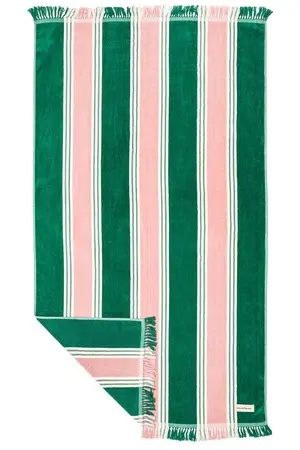 BUSINESS & PLEASURE Beach Towel In Green - Bistro Green Stripe