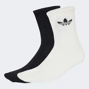 Adidas Fluffy Crew Socks 2 Pairs - Off White / Black