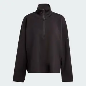 Adidas Soft Lux Quarter-zip Sweatshirt - Black