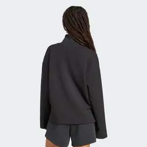 Adidas Soft Lux Quarter-zip Sweatshirt - Black