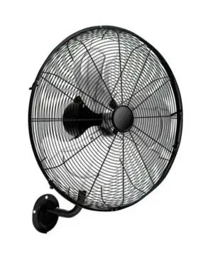 MECALE 20 Inch Wall Mount Fan With Aluminum Fan Blades Industrial 3 Speed Oscillating Metal Wall Fan Heavy Duty Wall Mount Fan For Shop Commercial Gar - Black