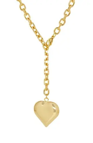 MARLYN SCHIFF Large Puffy Heart Convertible Necklace