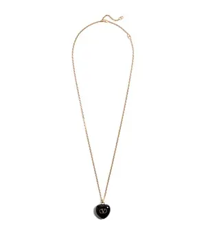 Valentino Garavani Coeur Royal Pendant Necklace - Black