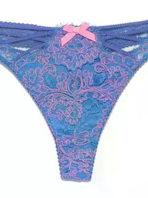 Agent Provocateur Floral-embroidered Thong