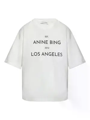 ANINE BING Logo-print T-shirt - Neutrals