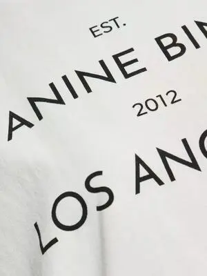 ANINE BING Logo-print T-shirt - Neutrals