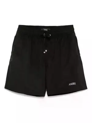 Amiri Embroidered-logo Swim Shorts - Black