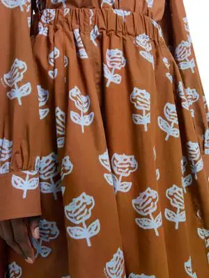 Marni Sprayed Roses-print Midi Skirt