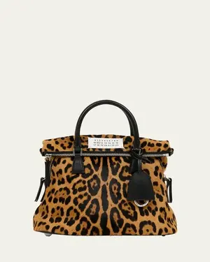 MAISON MARGIELA 5ac "loved To Death" Mini Top-handle Bag - Leopard