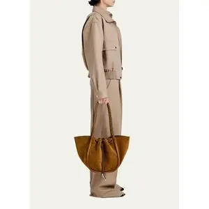 Proenza Schouler Large Ruched Suede Tote Bag