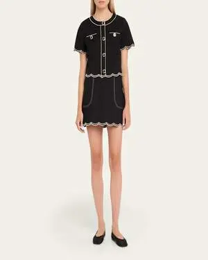 Ramy Brook Sandra Scallop-trim Top