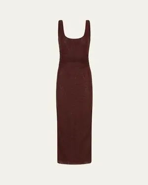 Sir The Label Jacques Twist Midi Dress - Espresso