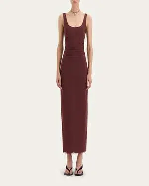 Sir The Label Jacques Twist Midi Dress - Espresso
