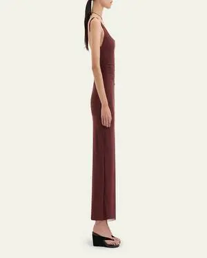 Sir The Label Jacques Twist Midi Dress - Espresso