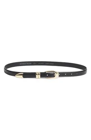 Nordstrom Mina Leather Belt - Black