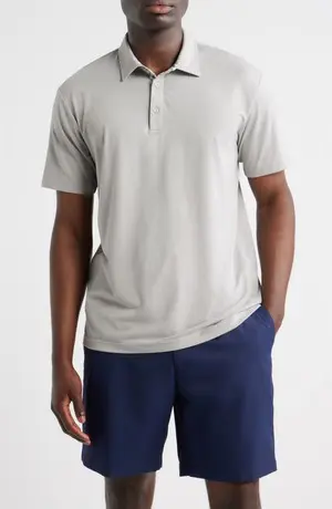 SWANNIES James H Solid Performance Golf Polo - Gray-heather