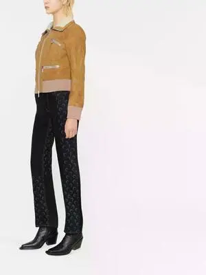 Dsquared2 Ribbed-detail Zipped-up Bomber Jacket