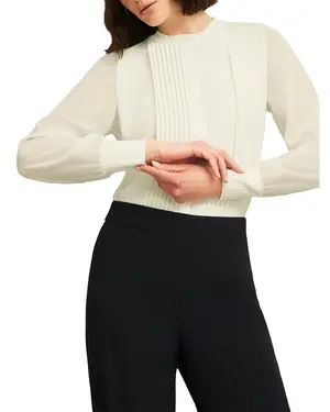 HOBBS LONDON Carina Pleated Blouse