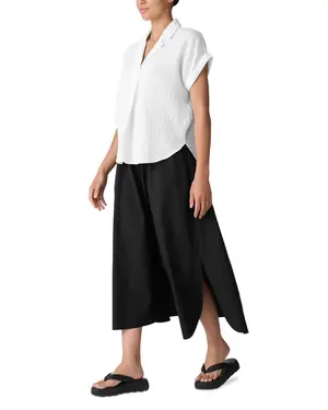 Eileen Fisher Notch Collar Top - White